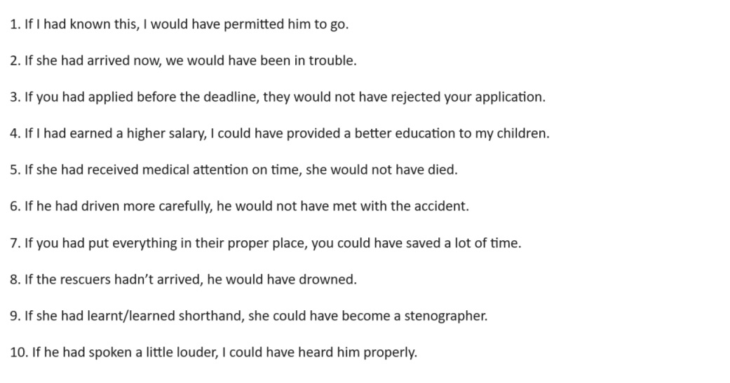 Type 3 Conditional Clauses Exercise For Class 8 - NCERT Guides.Com